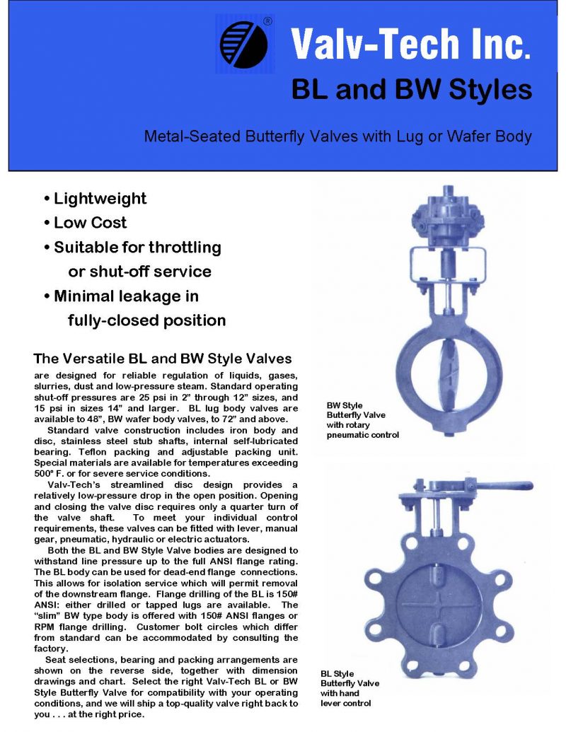 Quality Butterfly Valves | Valv-Tech Inc | Lehigh Valley PA